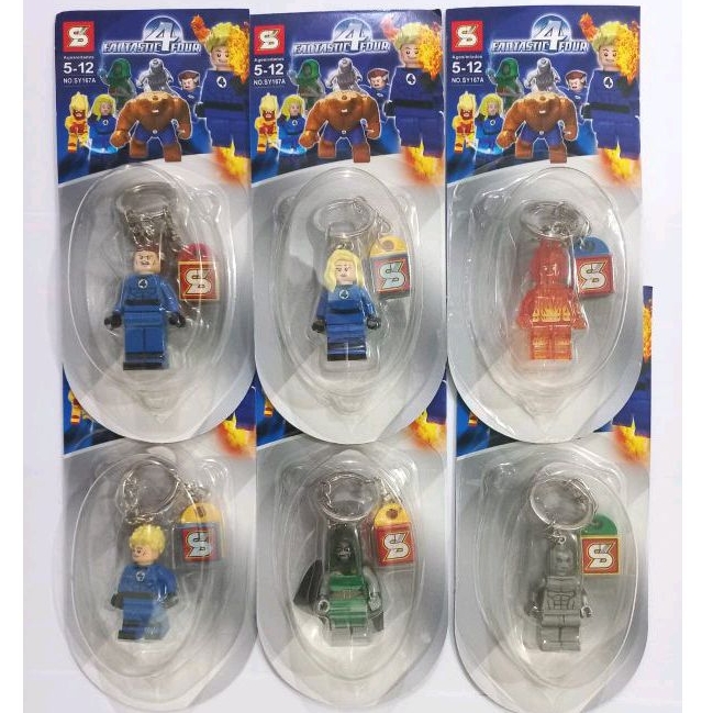 Jual KEY CHAIN / GANTUNGAN KUNCI FIGURE FANTASTIC FOUR SUPER HERO MS ...