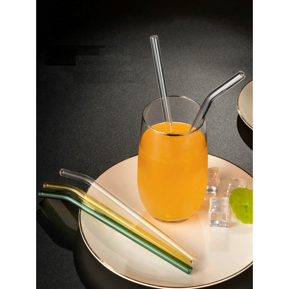 Jual TBOSS Sedotan Kaca Premium Lurus Bengkok Transparan Anti Panas ...