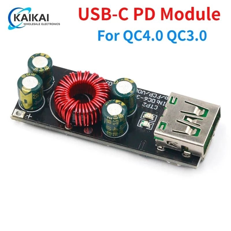 Jual QC4.0 QC3.0 USB Type-c Adaptor Pengisi Daya Cepat Ponsel 6 -35V Modul Peningkatan Step Down ...