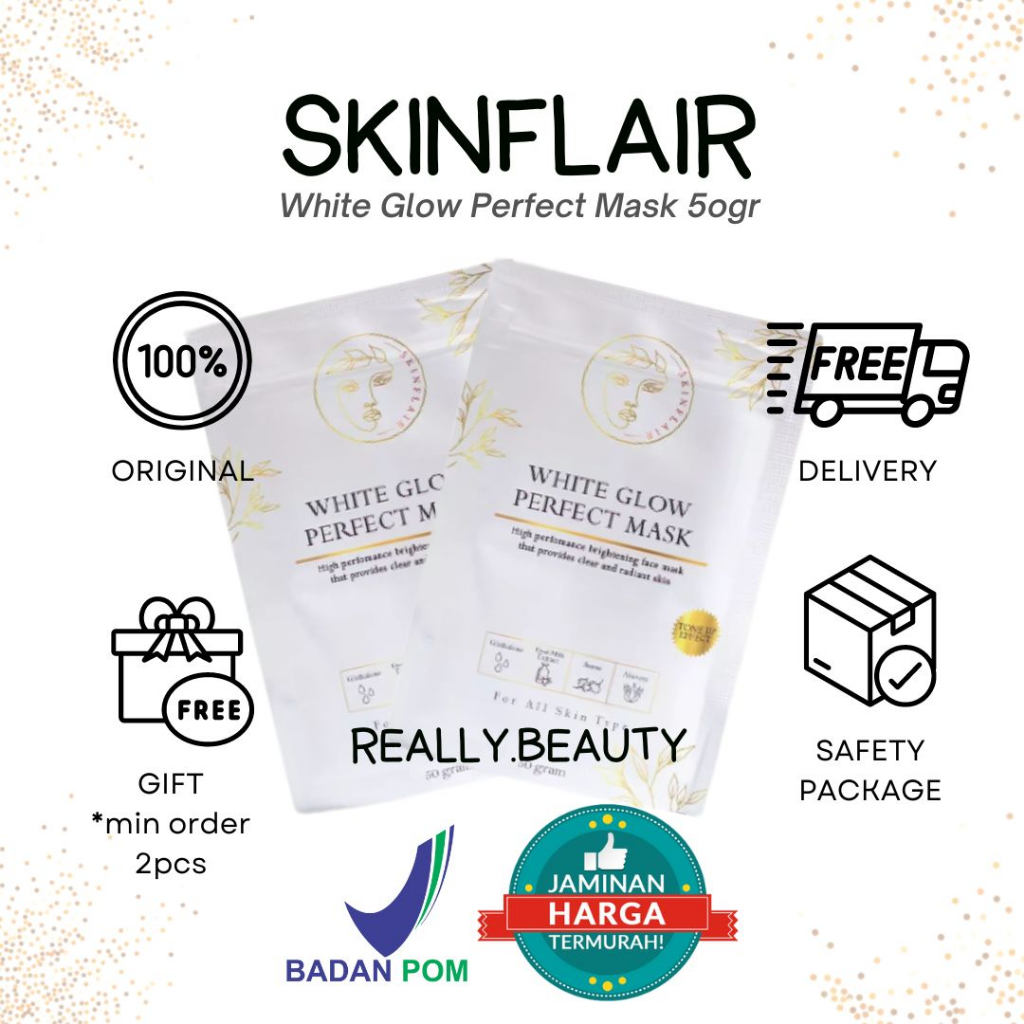 Jual DISTRIBUTOR‼️READY STOCK‼️ WHITE GLOW PERFECT MASK by SKINFLAIR ...