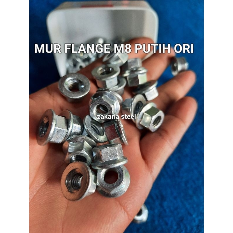 Jual MUR FLANGE M8 PUTIH ORI | Shopee Indonesia