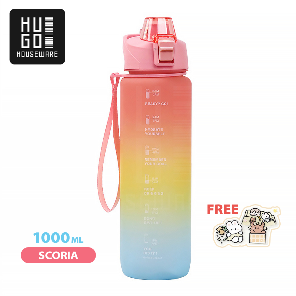 Jual HUGO Botol Minum 1 Liter Premium Botol Air Minum Anak Sport Design ...