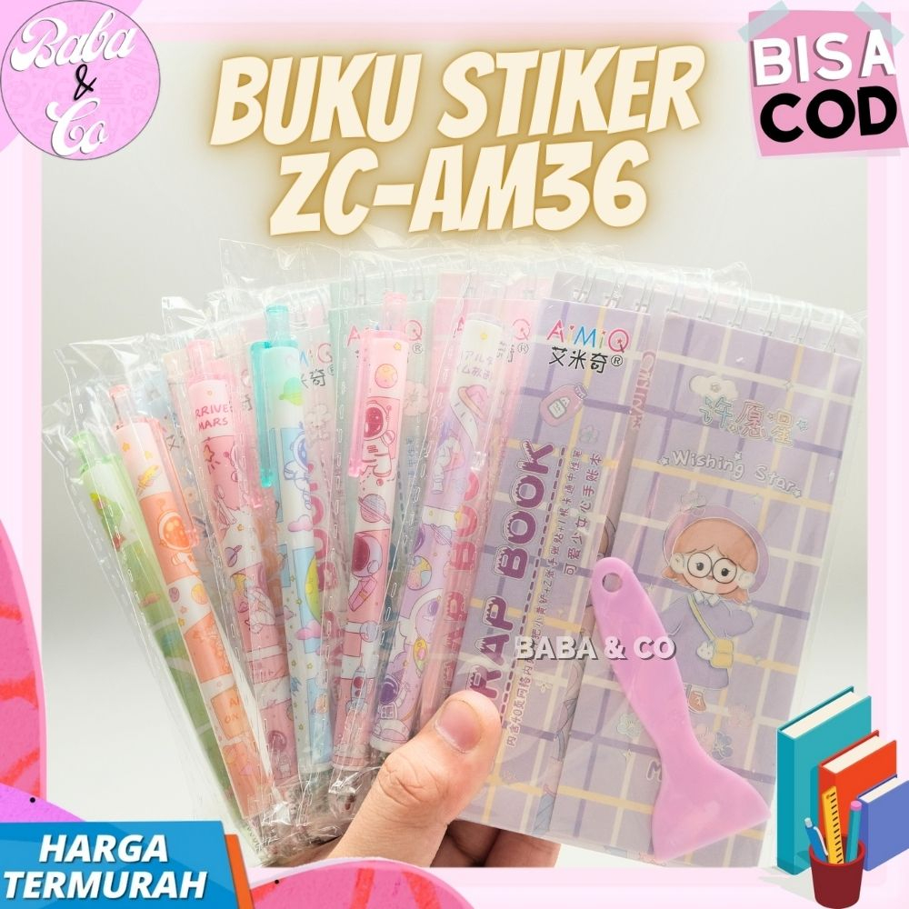 Jual BUKU STIKER ZC-AM36 LUCU UNIK IMUT STICKER BOOK SPIRAL PEN PERATA ...