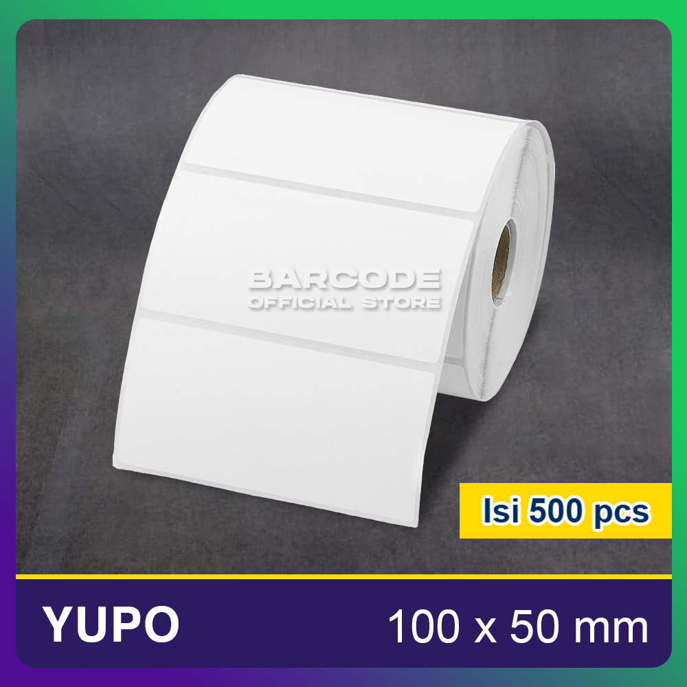 Jual Kertas Label Printer Barcode 100 X 50 MM - 4" x 2" - Yupo (1 Line ...