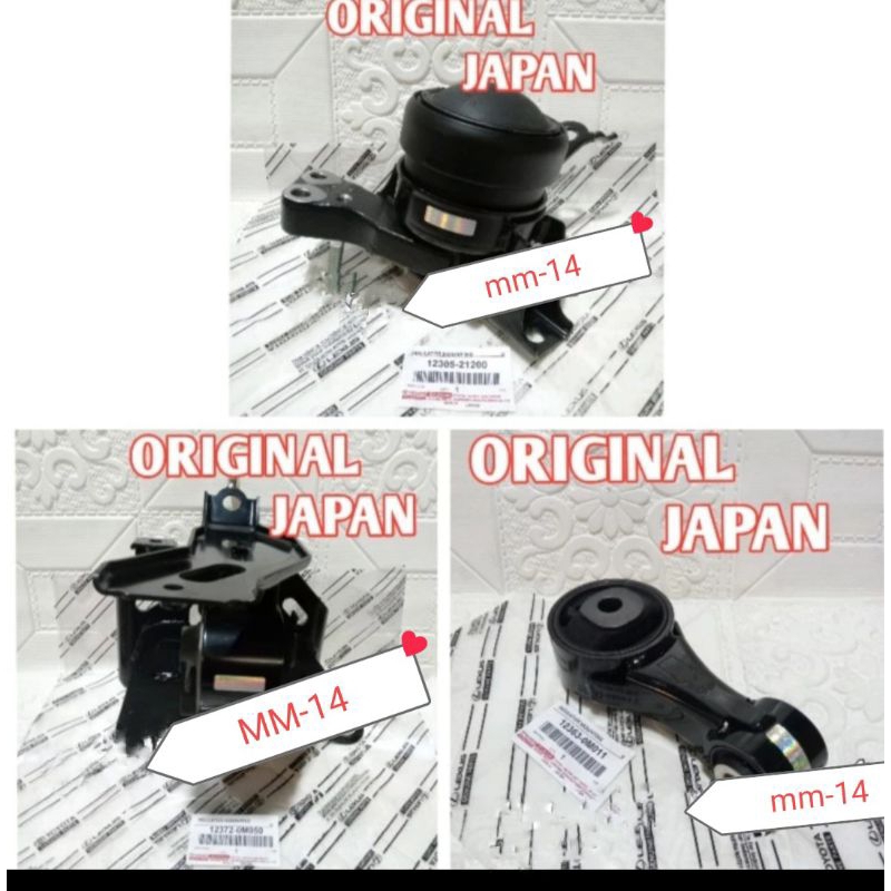 Jual ENGINE MOUNTING SET NEW VIOS GEN 2 YARIS MANUAL ORIGINAL HARGA 3PC ...