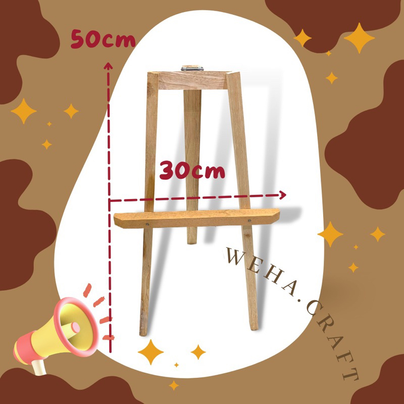 Jual Standing tripod kayu (50CM - 75CM)/Stand kayu akrilik /Wooden ...