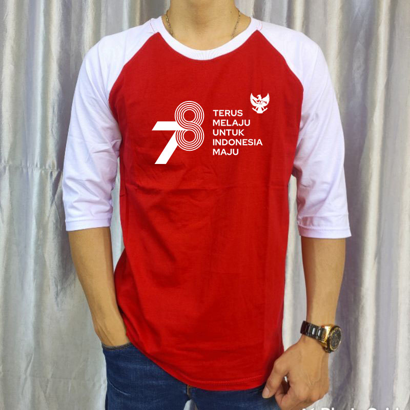 Jual Kaos Raglan Merah Putih | Kaos Merah Putih 17 Agustus | Kaos Hut Ri | Indonesia Merdeka ...