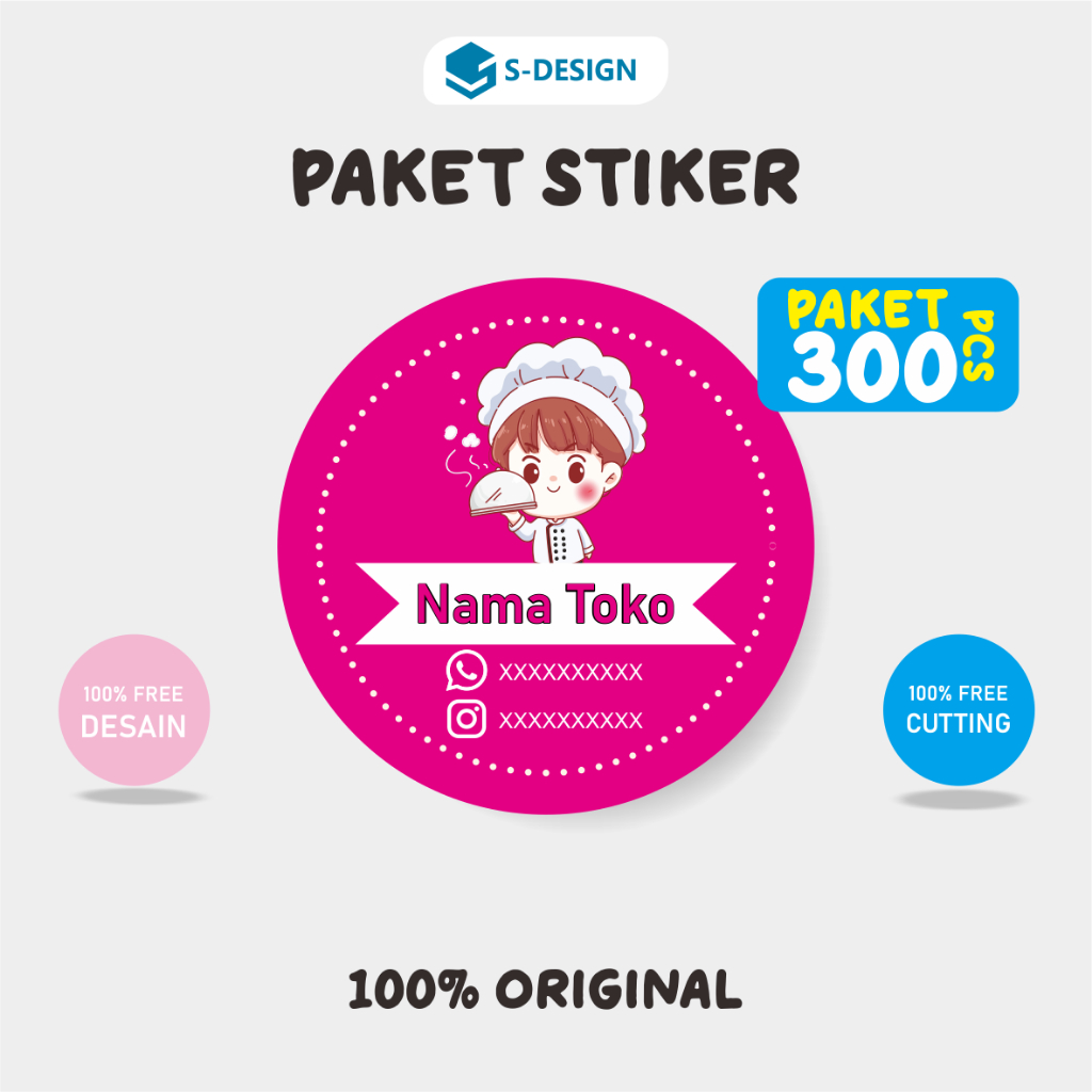 Jual STIKER PAKET 300PCS / STIKER LABEL / STIKER CUSTOM / STICKER LABEL ...