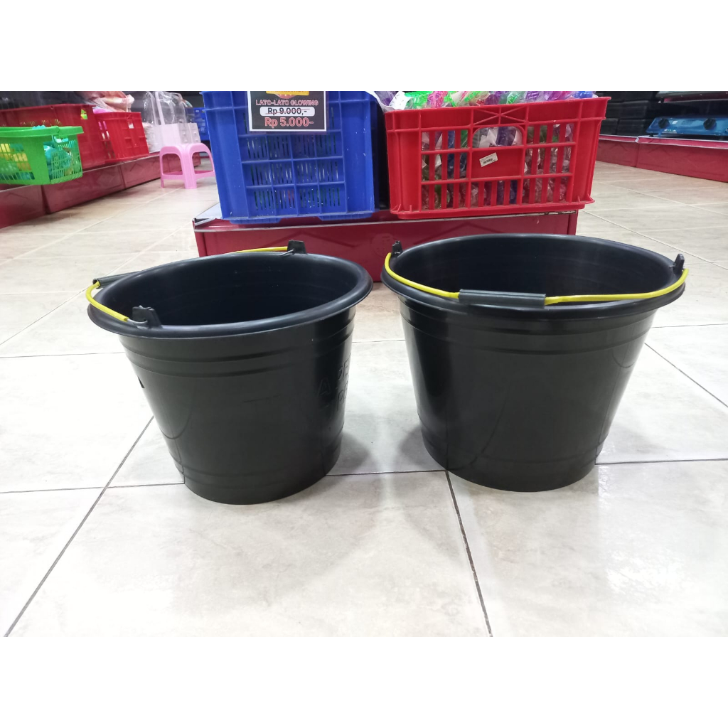 Jual Timba Cor 18 / 20 Hitam SIP ST | Ember Hitam Bulat Plastik ...