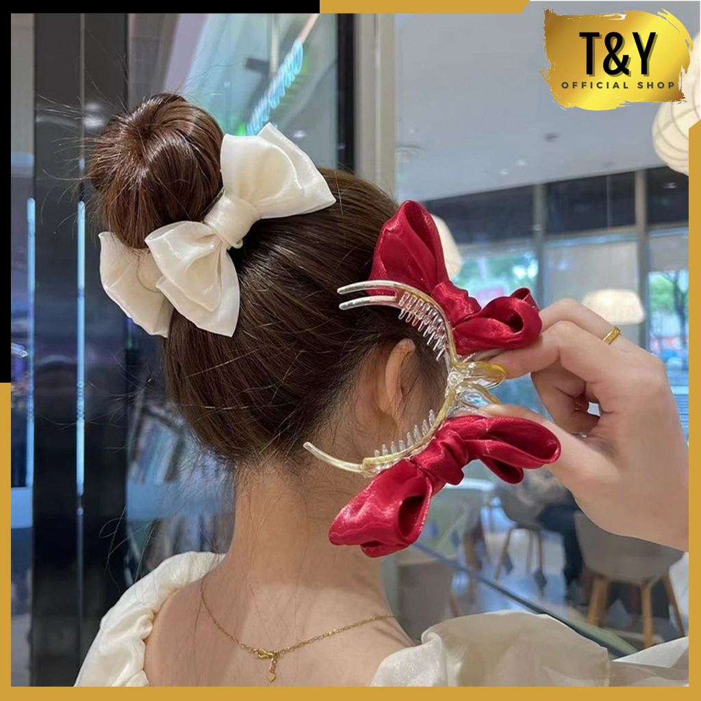 Jual T&Y Korean Satin Jepit Rambut Pita Klip Rambut Korea Satin Hair ...