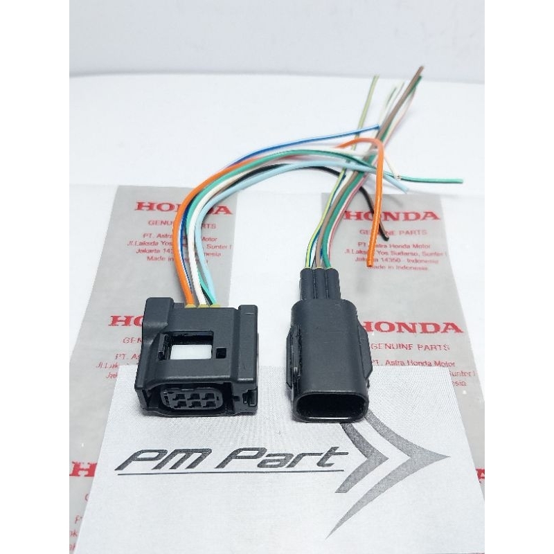 Jual Kabel soket sensor ckp male female pin 6 fi honda new beat vario ...