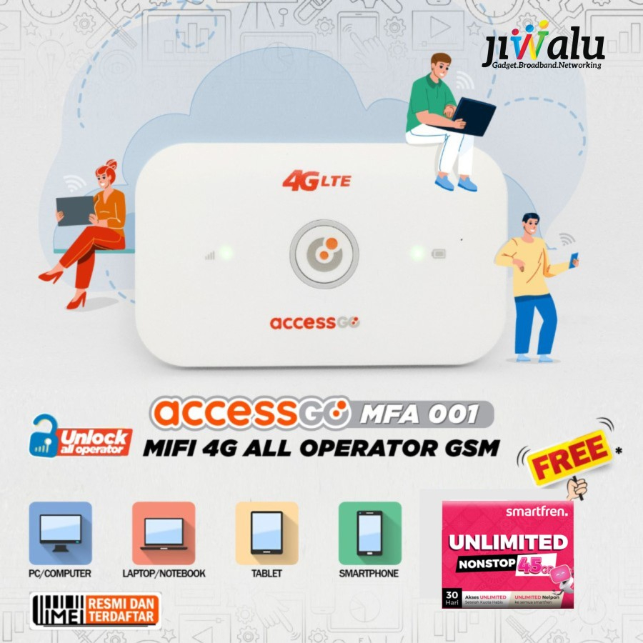 Jual Modem Mifi Accessgo MFA001 4G LTE Unlock - Free Smartfren | Shopee ...
