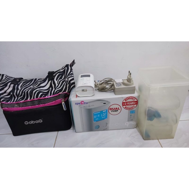 Jual PAKET pompa asi spectra tas gabag botol asi kaca | Shopee Indonesia