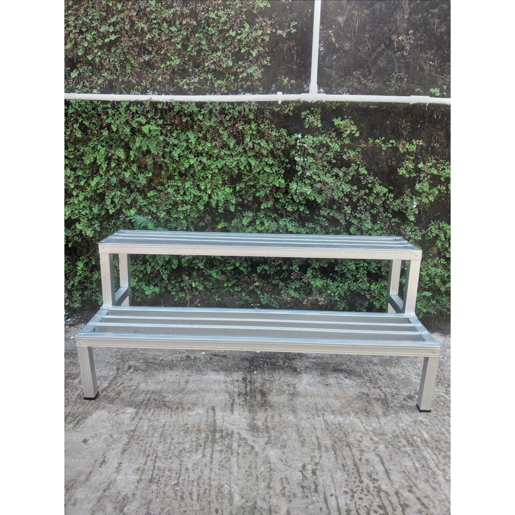 Jual 2 TINGKAT 1 METER RAK HOLLOW BAJA RINGAN/RAK POT TANAMAN/RAK ...