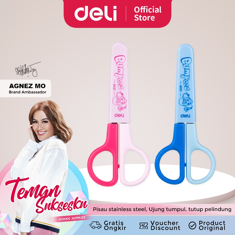 Jual Deli E6021 Bumpees Gunting Sekolah ujung tumpul aman digunakan ...