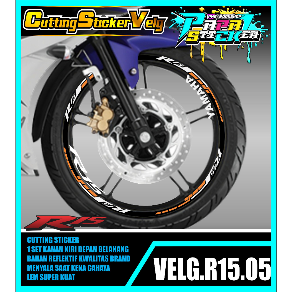 Jual STIKER VELG R15 CUTTING STICKER VELG CUTTING VARIASI R15 LIS BAN ...