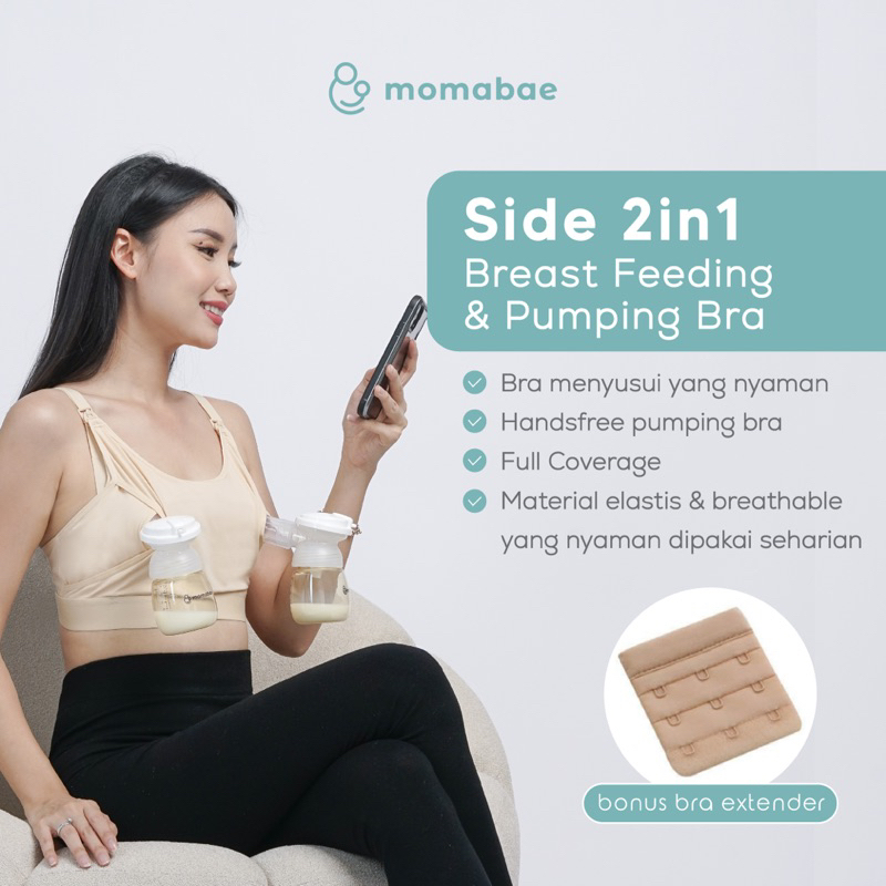 Jual MOMABAE - Side 2 in 1 Bra Menyusui | Pumping Bra & Nursing Bra ...