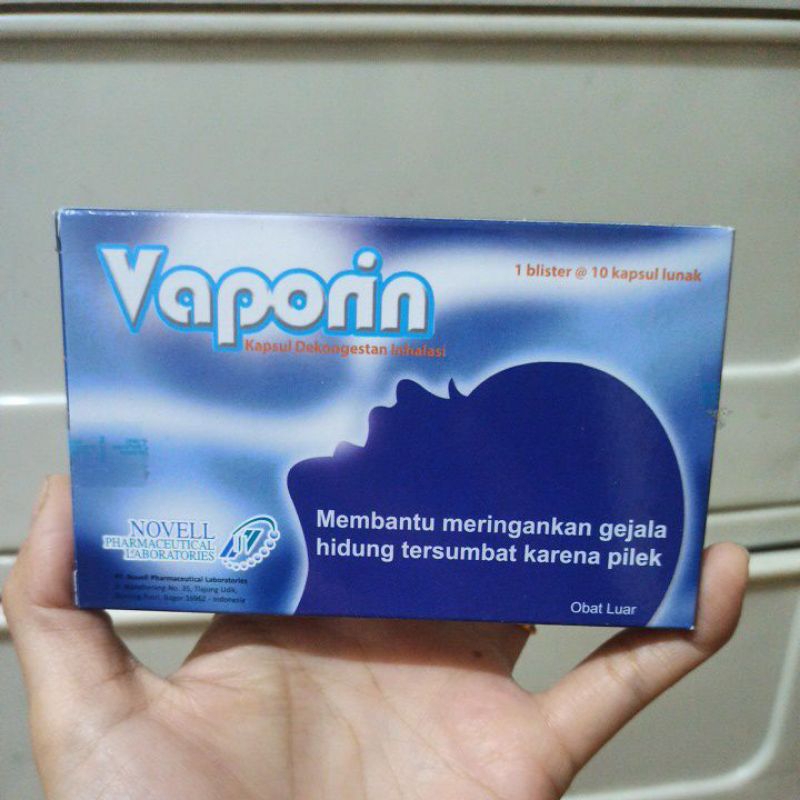 Jual Vaporin kapsul dekongestan inhalasi box 10 kapsul hidung tersumbat ...