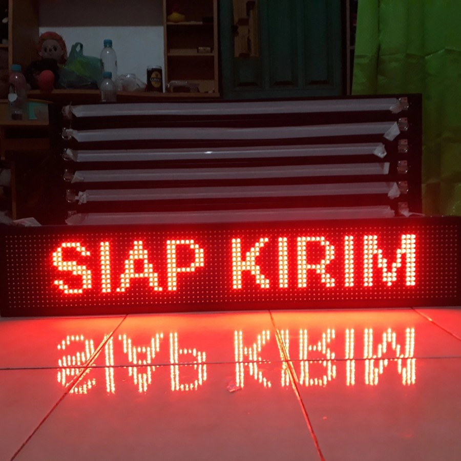 Jual lampu led berjalan running text 12v - 24v 100cm x 20cm outdoor ...