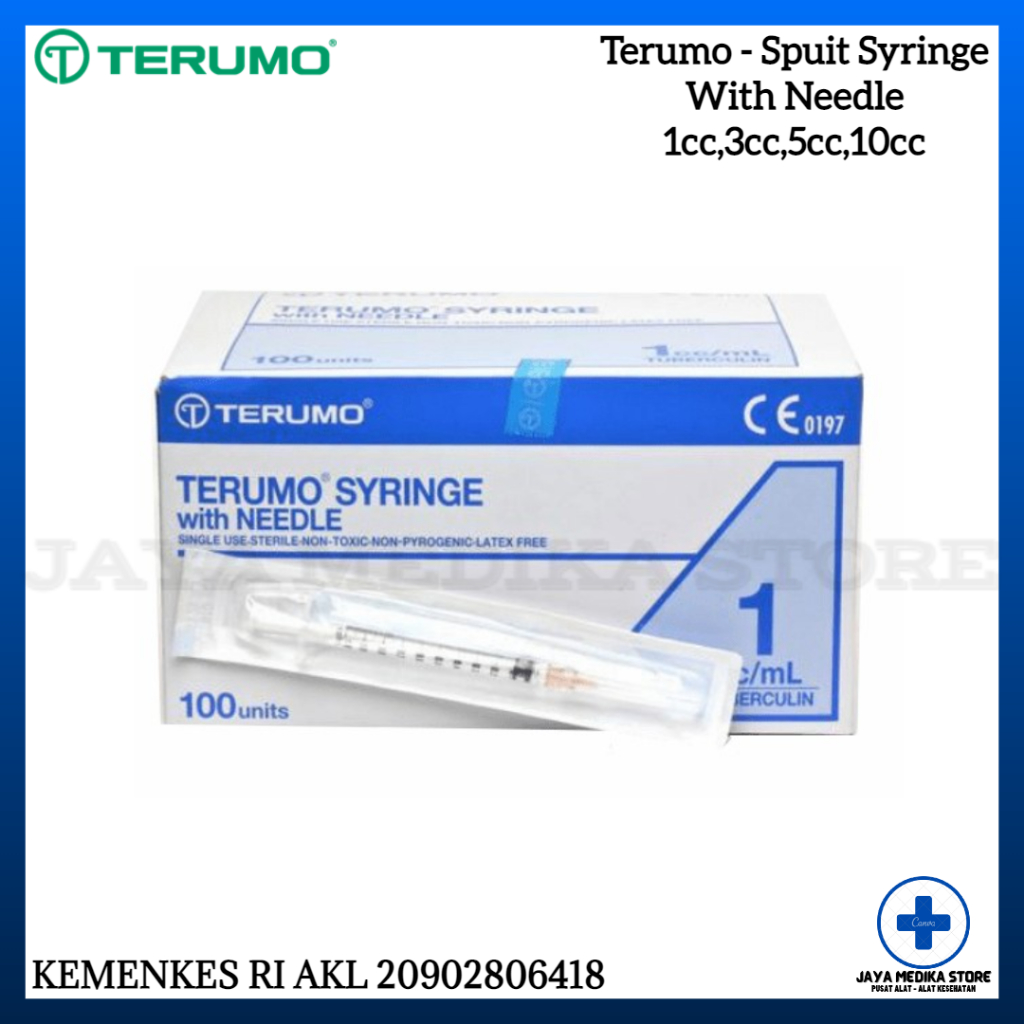 Jual Spuit Syringe Terumo 1 CC/ML Tuberculin With Needle isi 100 pcs | Shopee Indonesia