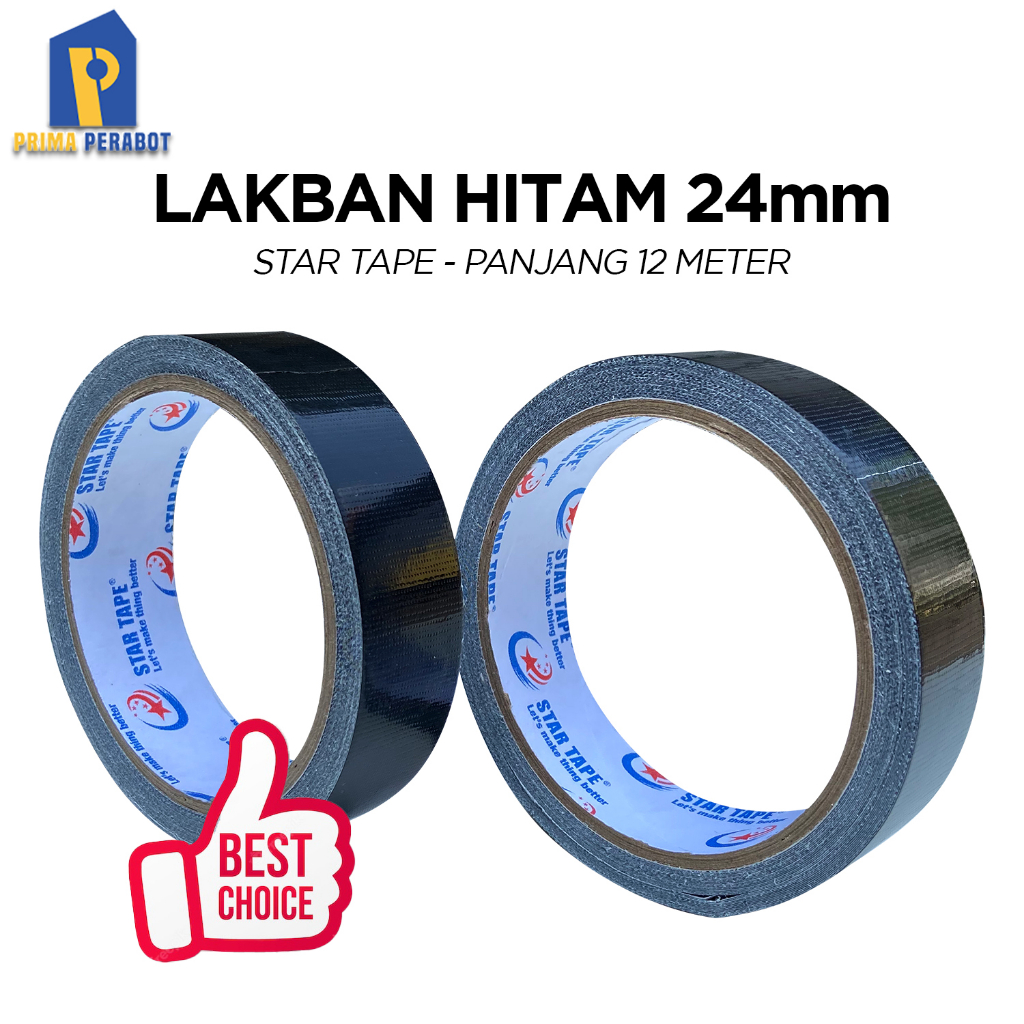 Jual Lakban Hitam Kain 24mm Solasi Black Tape | Shopee Indonesia