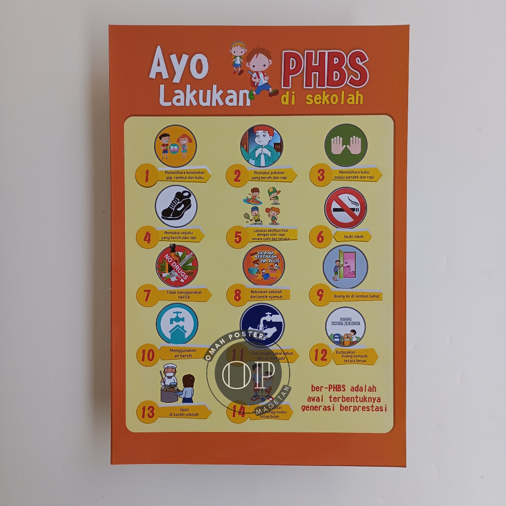 Jual Poster Ayo Lakukan PHBS di Sekolah - Poster PHBS - PHBS Sekolah ...