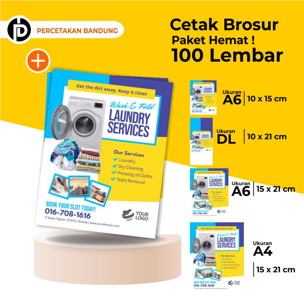 Jual Cetak Brosur Flyer Leaflet Pamflet (Paket 100 Lembar) Art Paper 150 Gr Full Color ...