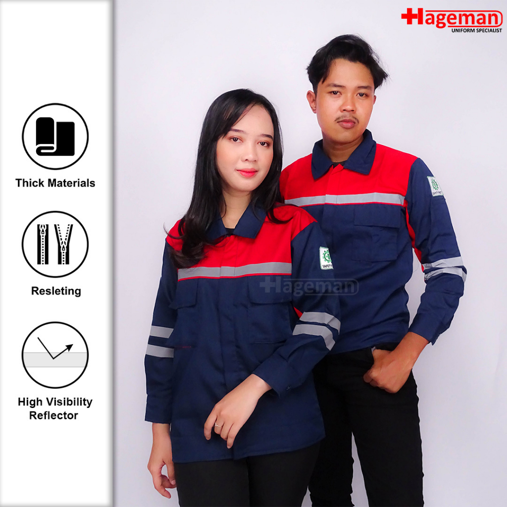 Jual Hageman - Wearpack Safety / Wearpack Atasan Warna Navy Kombinasi ...