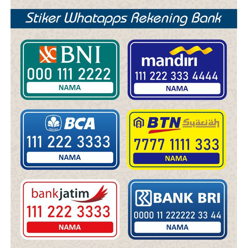 Jual Stiker Rekening Bank | Shopee Indonesia