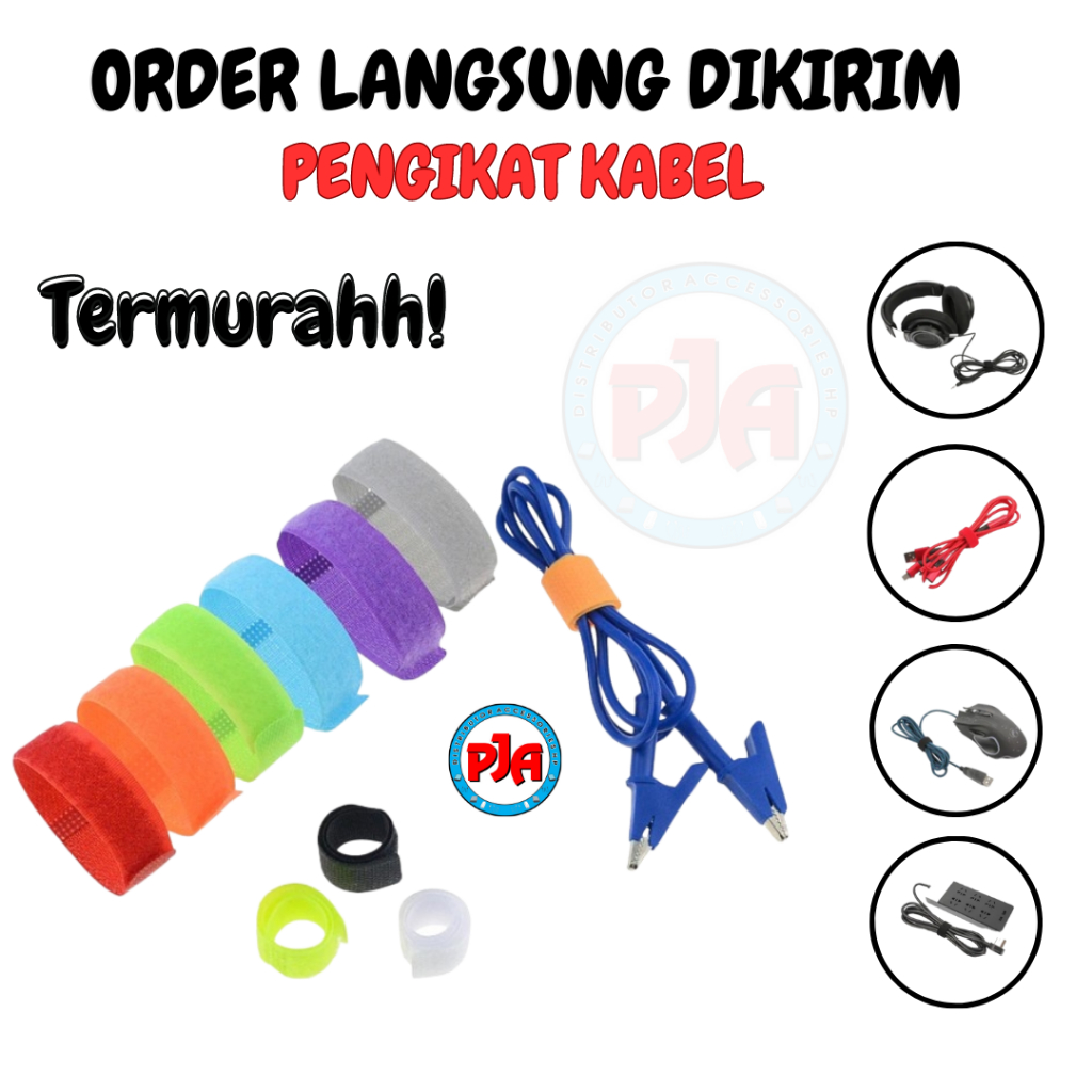 Jual Pengikat Kabel Penjepit Penggulung Perapih Kabel Clip Cable ...