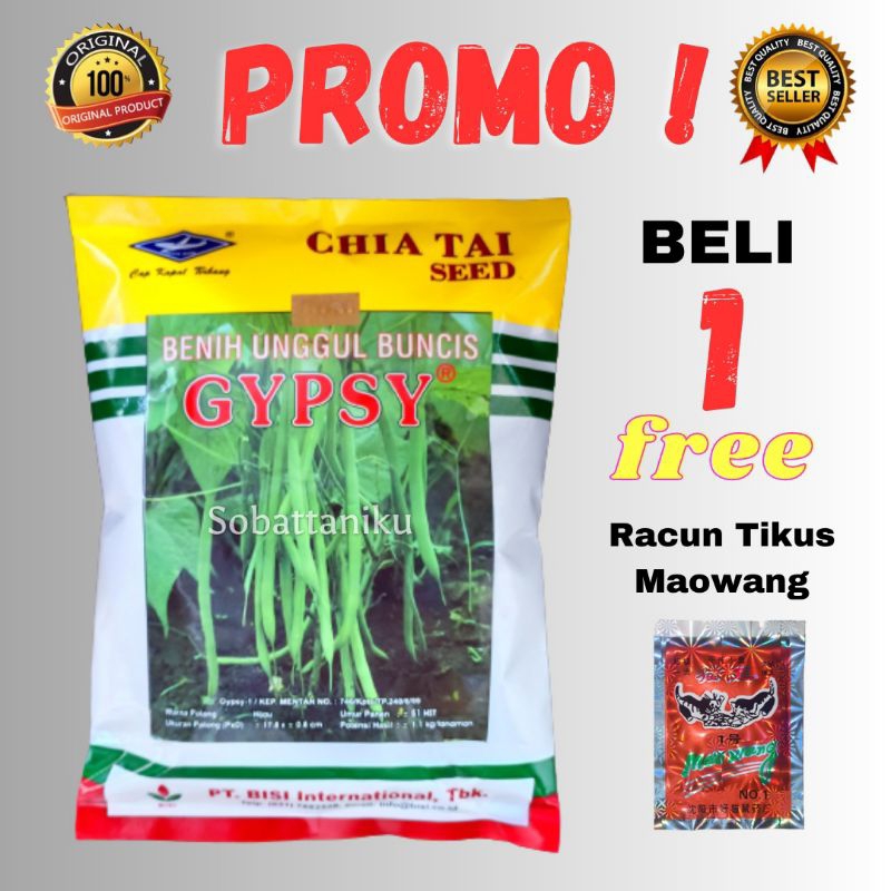 Jual COD Benih Buncis Tegak Baby Kenya Gypsy 500 gram Kemasan Pabrik ...