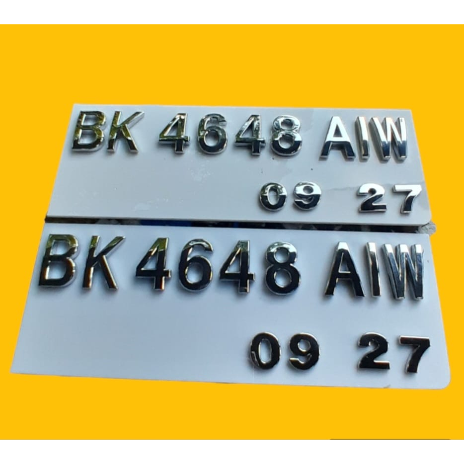 Jual Plat Timbul Motor Cembung 3cm Croome | Shopee Indonesia