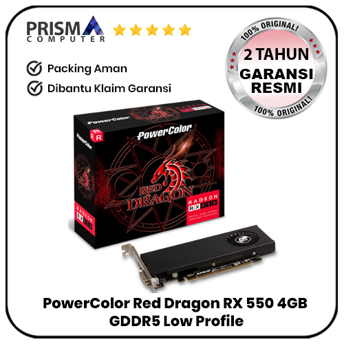 Jual PowerColor Red Dragon RX 550 4GB GDDR5 Low Profile | Shopee Indonesia