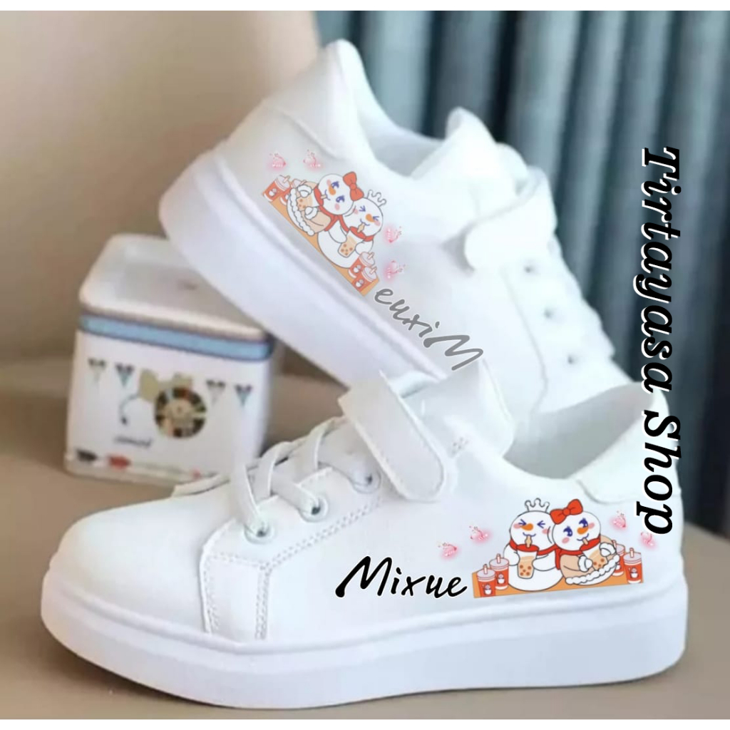 Jual Sepatu Sekolah Anak Lucu Yang Lagi Viral Sepatu Ice Mixue Terbaru ...