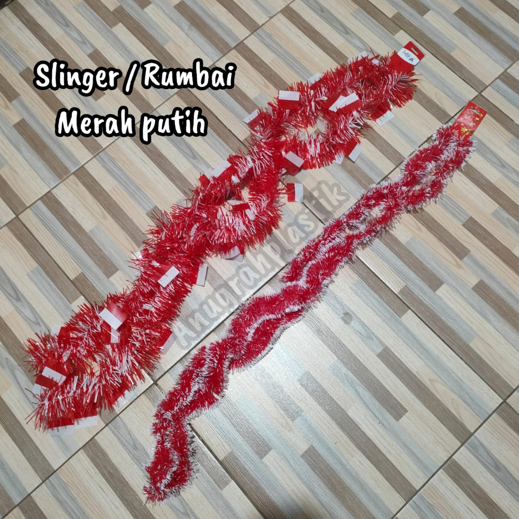 Jual Slinger Merah Putih Dirgahayu / Rumbai Foil HUT RI per biji / pcs ...
