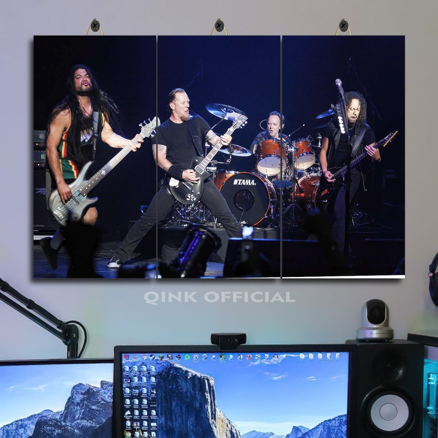 Jual HIASAN DINDING GAMBAR BAND METALLICA 45X30 MULTI PANEL / QINK ...