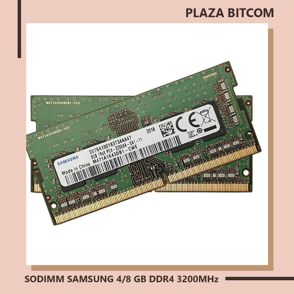 Jual SODIMM SAMSUNG 4/8 GB DDR4 3200MHz/PC 25600 RAM LAPTOP | BITCOM ...