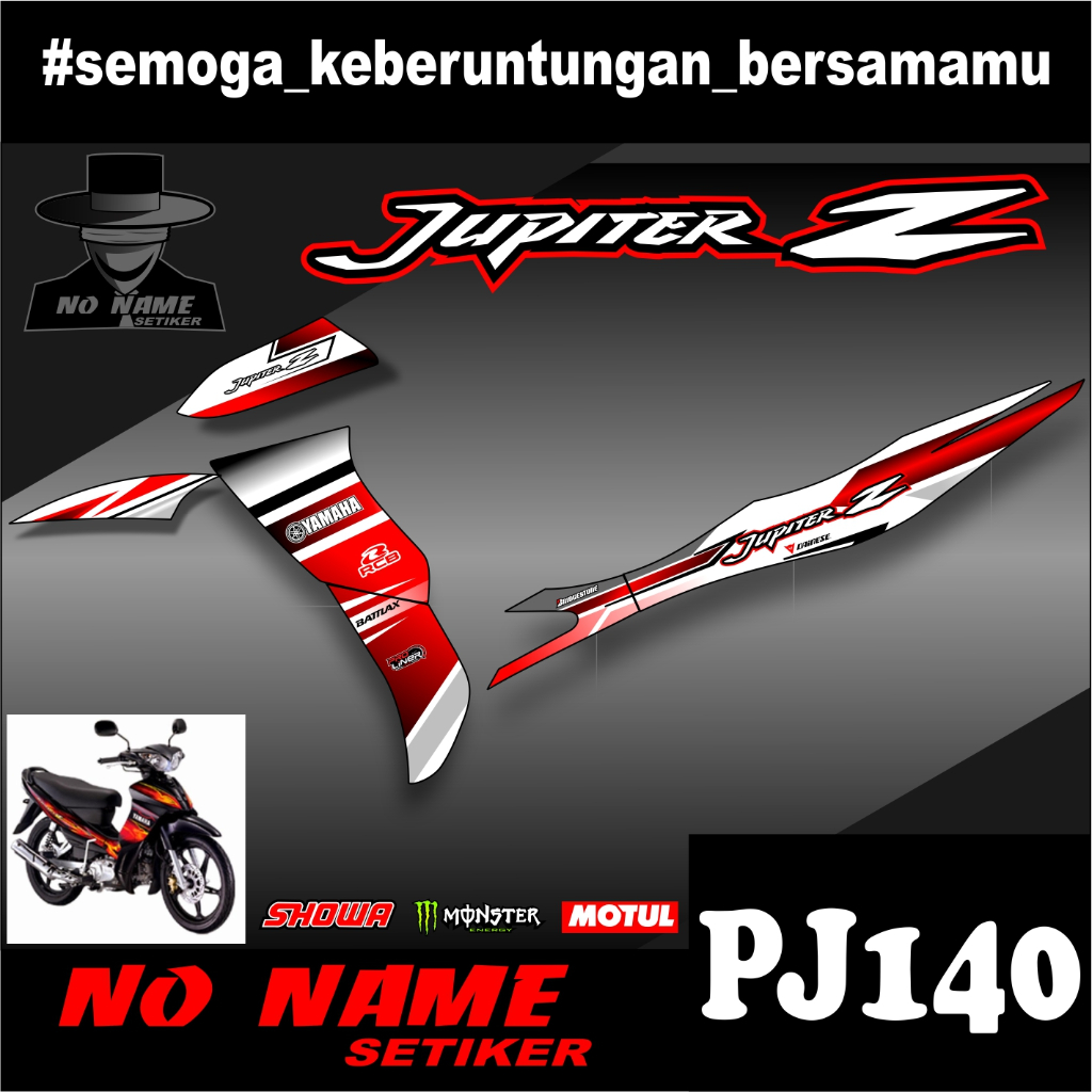 Jual Striping Jupiter Z(PJ140) 2004 2005 2006 2007 2009 stiker sticker ...