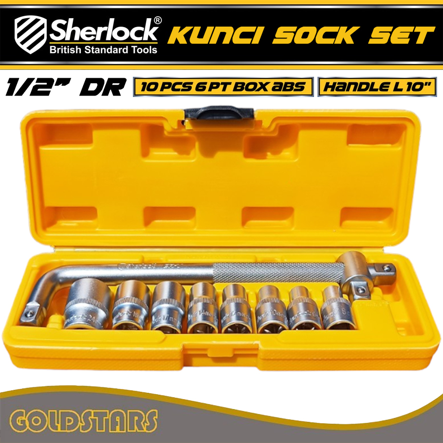 Jual Kunci Shock Set Sherlock Kunci Sok/sock 10 Pcs 1/2 INCH 6PT ABS | Shopee Indonesia