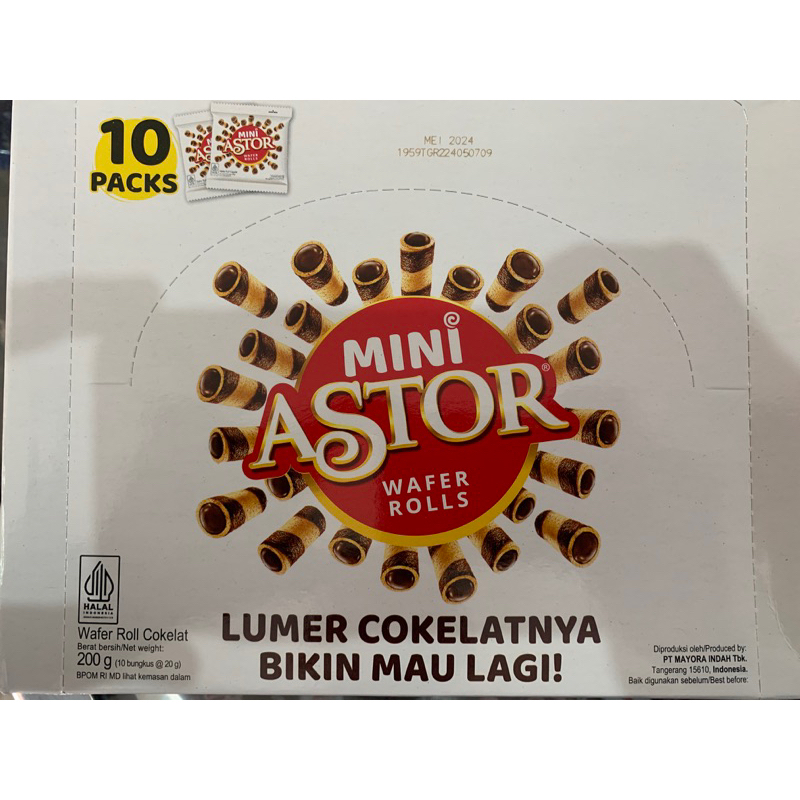 Jual MINI ASTOR WAFER ROLL COKLAT 200GRAM | Shopee Indonesia