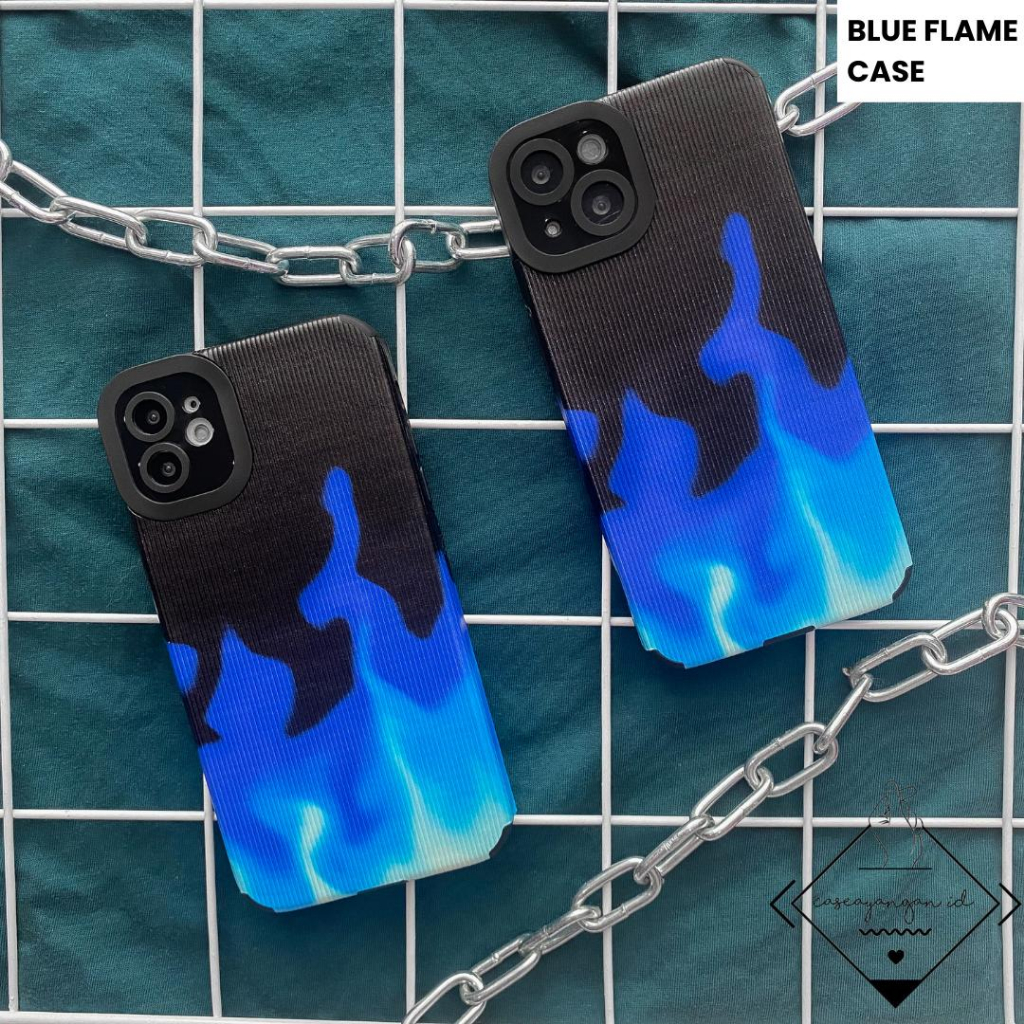 Jual Blue Flame Case For IPHONE 7 8 SE 2 SE 3 PLUS X XS XR 11 12 13 14 ...