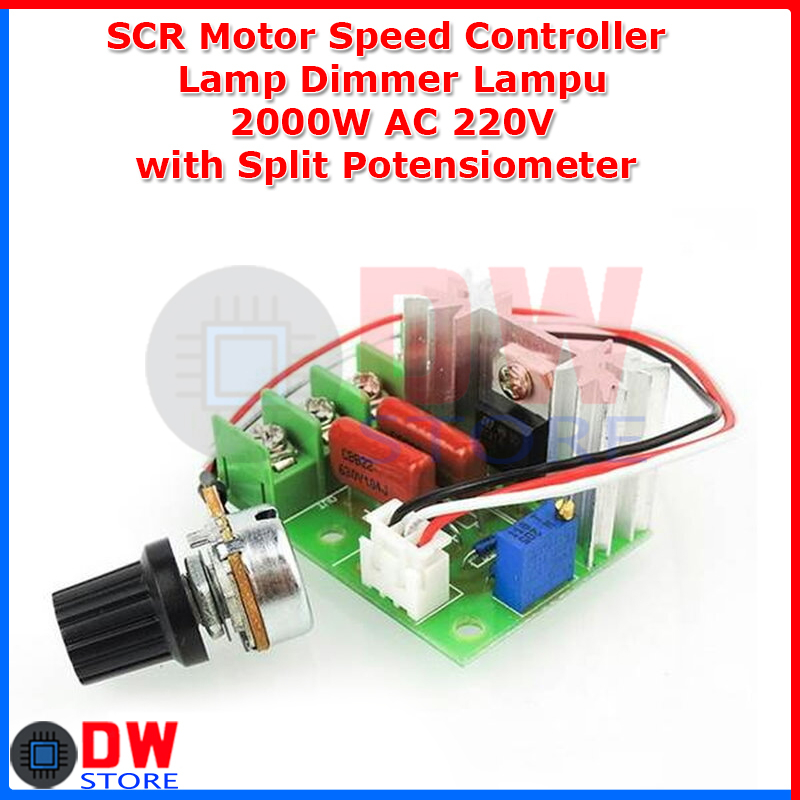 Jual SCR Motor Speed Controller Dimmer Lampu Heater 2000W AC 220V ...