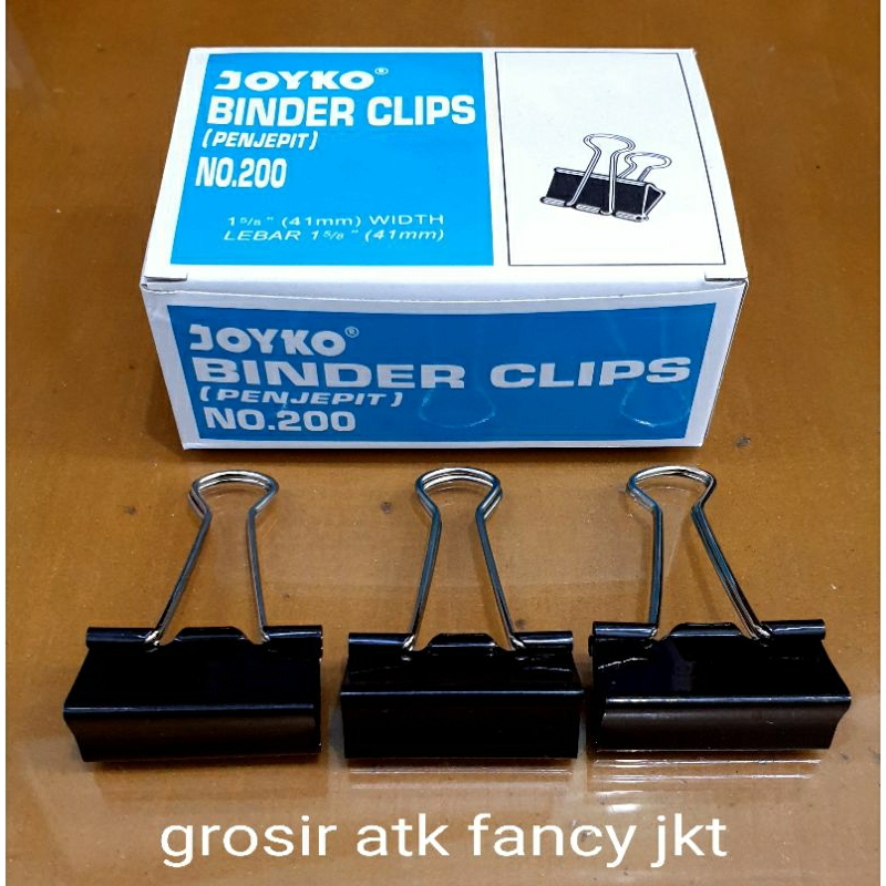 Jual Binder Clip Klip Penjepit Kertas Joyko Hitam 200 | Shopee Indonesia