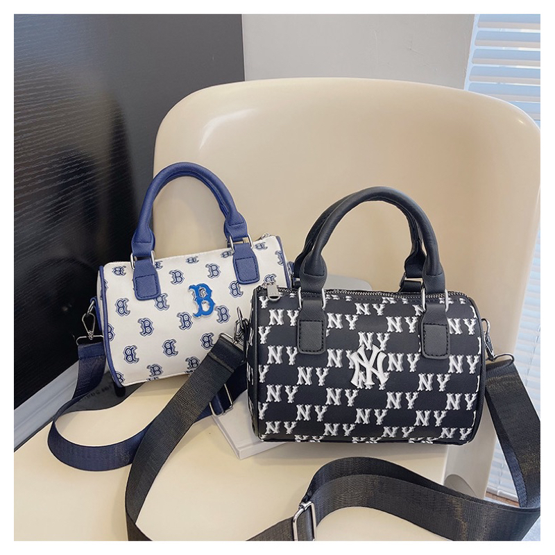 Jual [BISA COD ] NY MLB Korea Monogram Jacquard Boston Bag / MLB Top ...