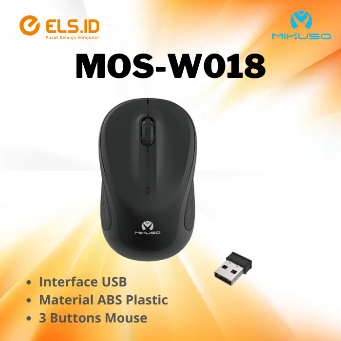 Jual Mouse Wireless Mikuso MOS-W018 USB Optical Mouse | Shopee Indonesia