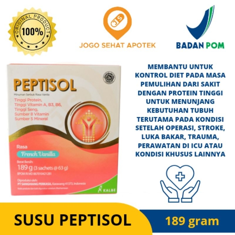 Jual SUSU PEPTISOL Susu untuk Membantu kontrol Diet pada Masa Pemulihan ...