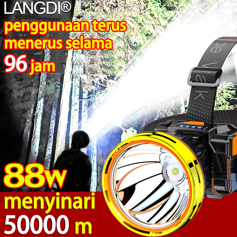 Jual Lebih terang dari lampu depan xenon LANDI Senter Kepala 88 Watt ...