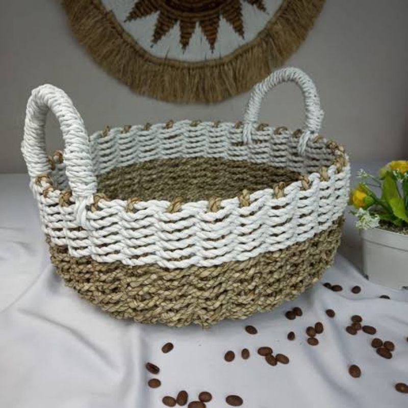Jual Tray Bulat Gedhek Natural Tempat Aqua Seserahan Anyaman Kerajinan ...