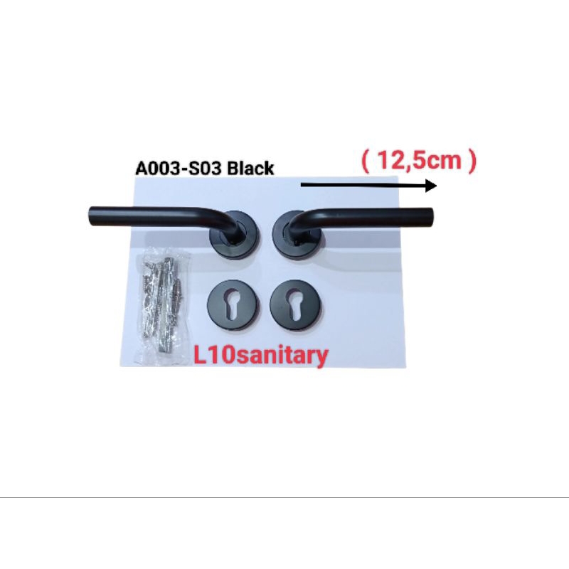 Jual Handle Kunci Pintu PISAH / Handle Kunci Pintu HOTEL *BLACK HITAM ...