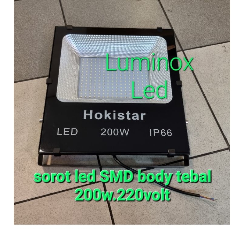 Jual lampu tembak led hokistar 200w 200 watt - sorot smd 200watt - flood light led hokistar 200w ...